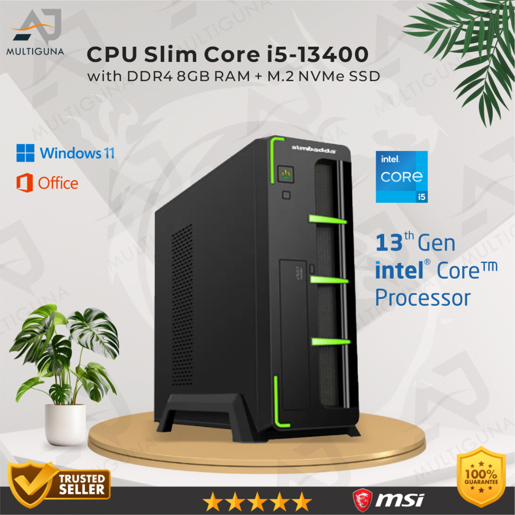 Jual CPU PC Slim Intel Core i5-13400 Gen-13 RAM 8GB SSD Rakitan Office | Shopee Indonesia