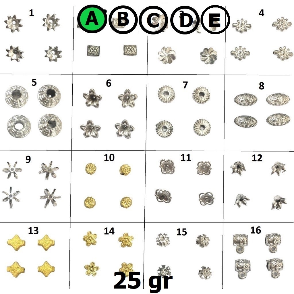 Jual Mote Manik Silver dan Gold Macam2 Model Type A Harga/25gr | Shopee ...