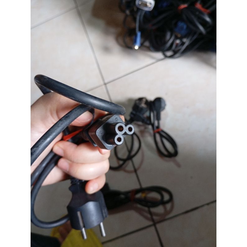 Jual kabel power adaptor 3 lubang original | Shopee Indonesia