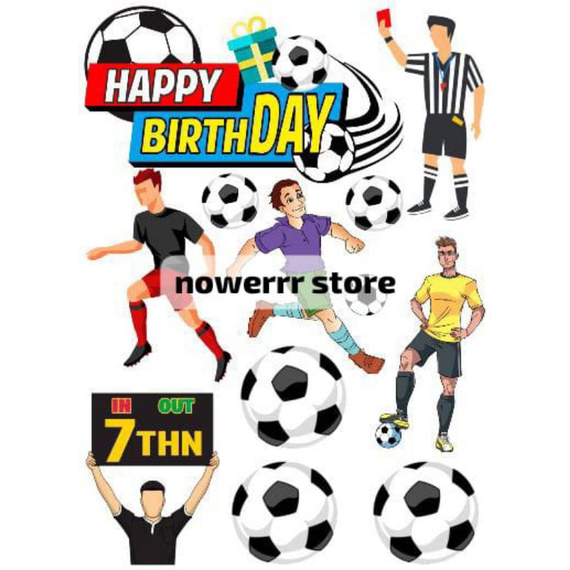 Jual Sepak Bola/Topper Cake SEPAK BOLA CUSTOM Nama/ Topper ULTAH Sepak ...