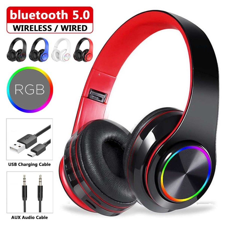 Jual Headphone B39 Wireless RGB LED Bluetooth Headset Beat Studio HiFi ...