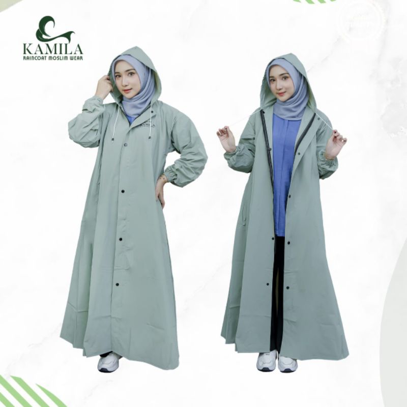 Jual Kamila Jas Hujan Wanita Muslimah Model Gamis Limited Edition Bahan ...