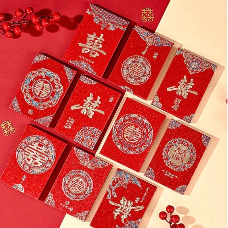 Jual ANGPAO PANJANG WEDDING LOGO SHUANG XI 6 MOTIF / ANGPAO PREMIUM ...