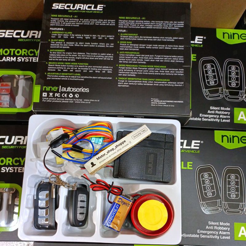 Jual Nine Securicle A1 Motor Alarm System | Shopee Indonesia