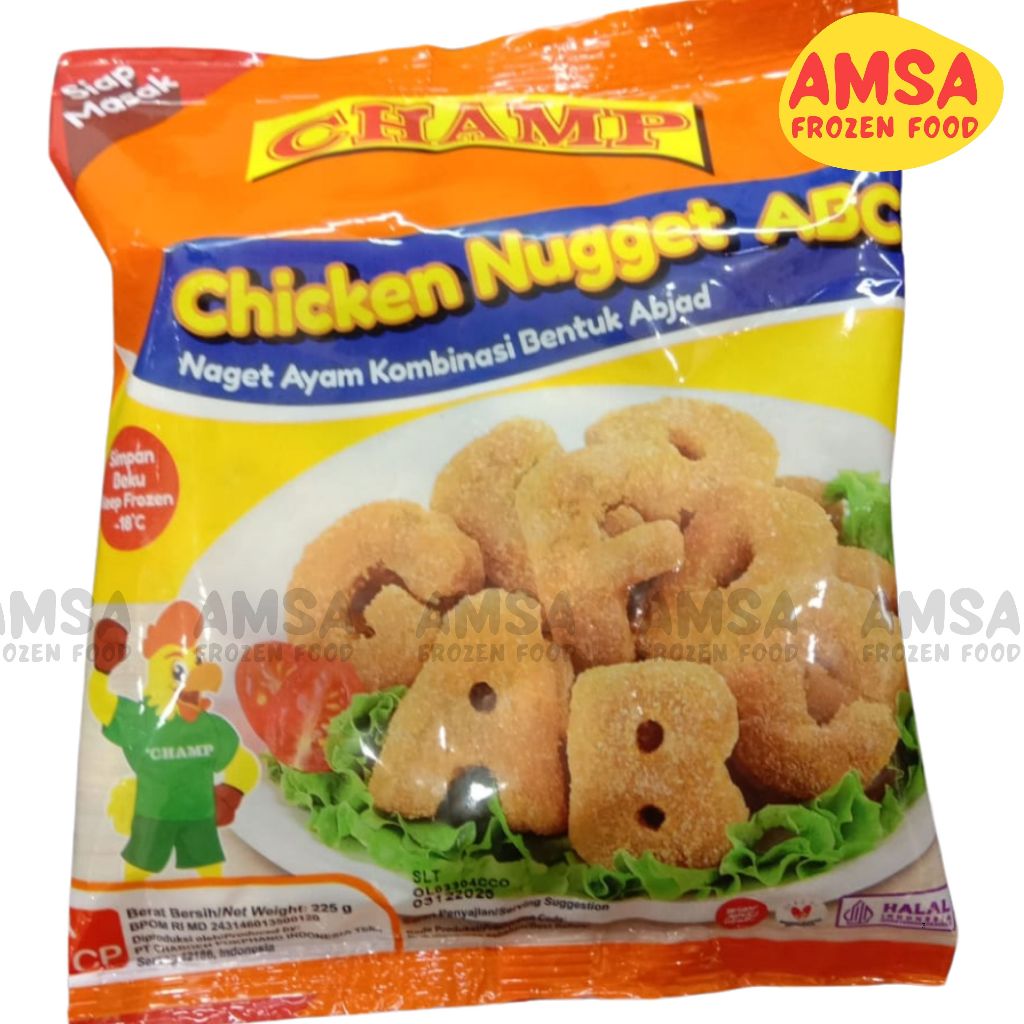 Jual Champ Chicken Nugget ABC 225 GR / Naget Ayam Bentuk Huruf Alphabet ...