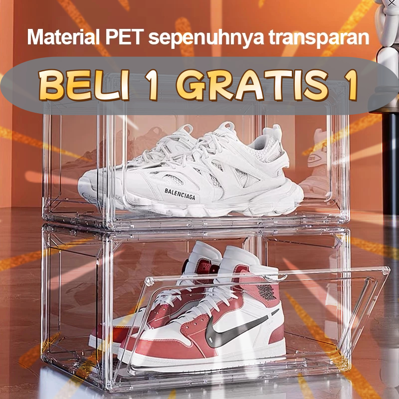 Jual Kotak Sepatu 【Buy 1 Take 1】Transparan Acrylic Box Shoes Box ...