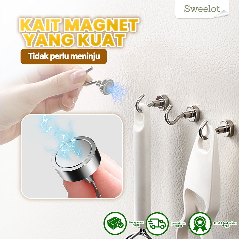 Jual Kait Magnetik, Bebas Pelubang, Dipasang Di Dinding, Kait Kunci ...