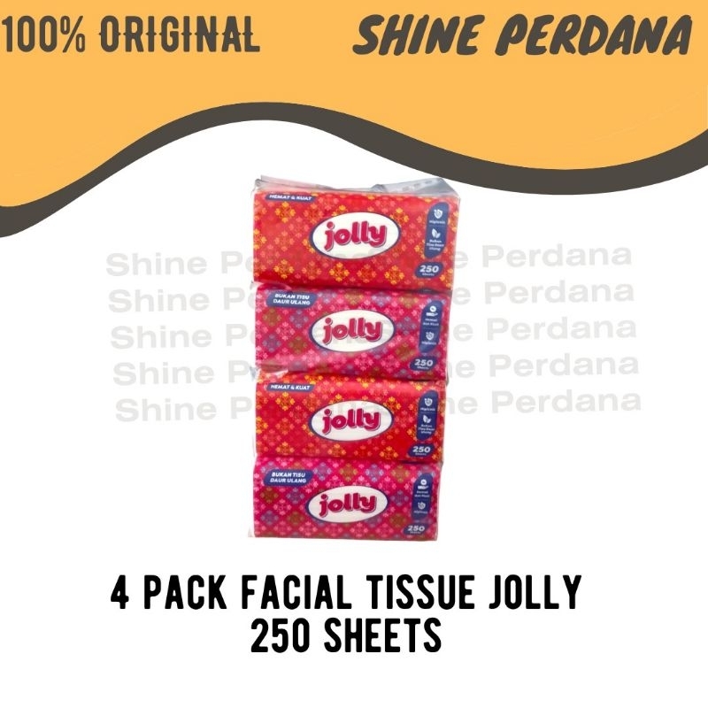 Jual MURAH!! | Paket Bundling 4 Pack Tisu Tissue JOLLY 250 Sheets ...