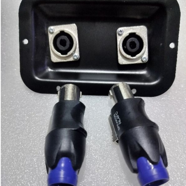 Jual Set Panel Speakon Speaker Neutrik Blue (Plat Besi Mangkok ukuran ...
