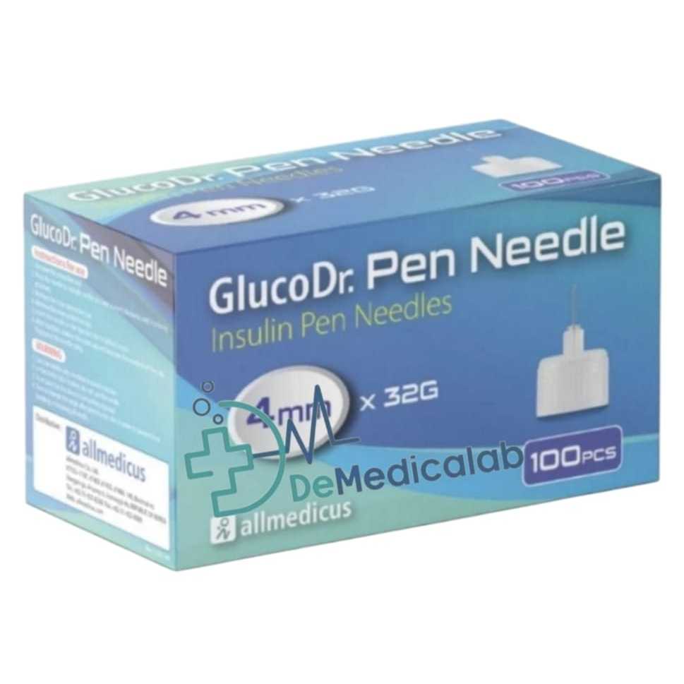 Jual Jarum Insulin Gluco Dr Pen Needle 4mm 32G 4 mm Needles - 4mm x 32G ...
