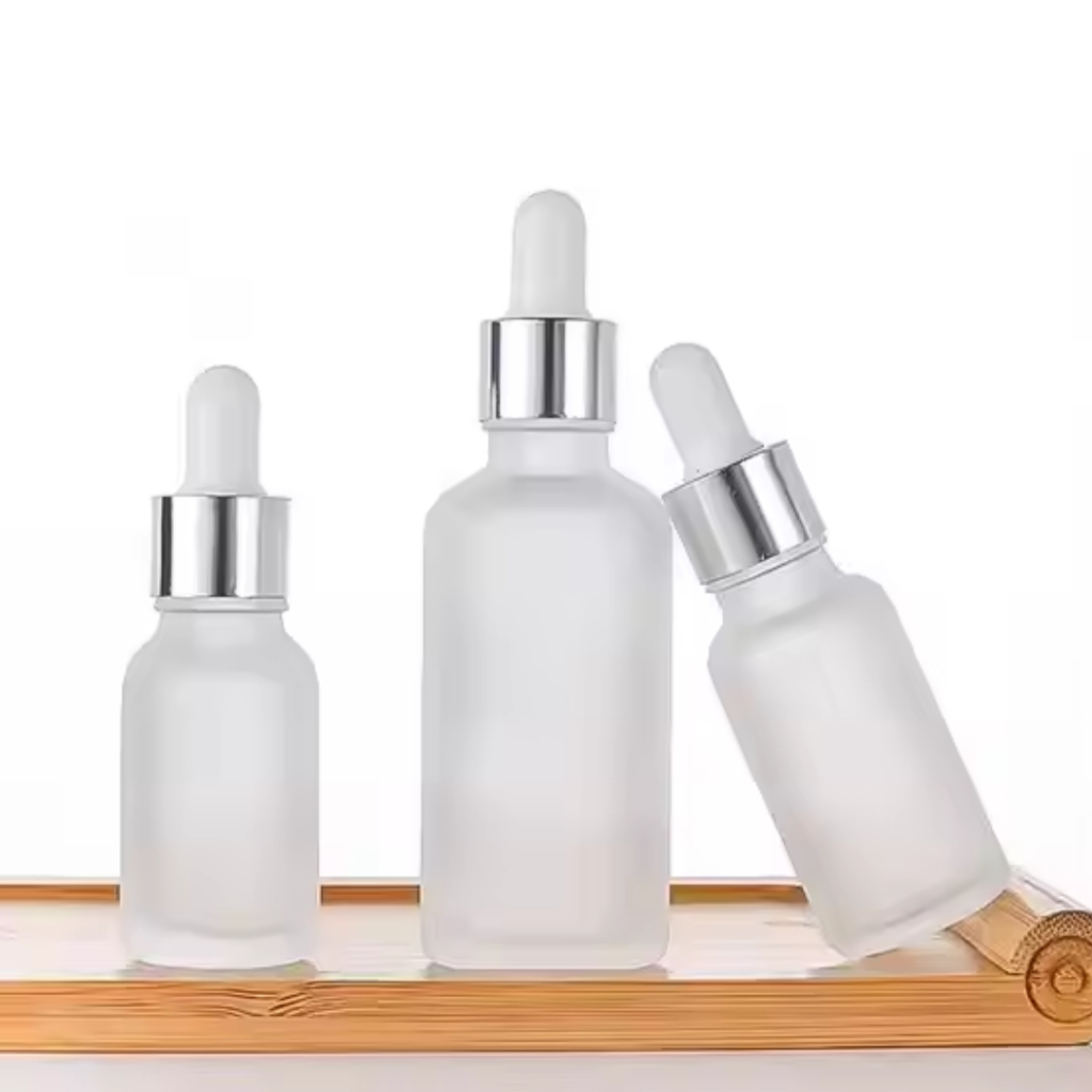 Jual [1 LUSIN]30 ML/50 ML FROSTED DOFF PUTIH BOTOL DROPPER PIPET KACA ...