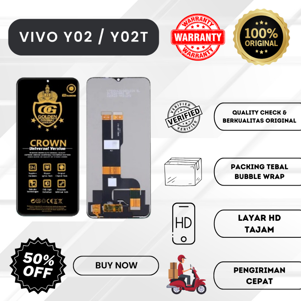 Jual LCD VIVO Y02 V2217 / Y02T TOUCHSCREEN FULLSET COMPLETE ORIGINAL ...