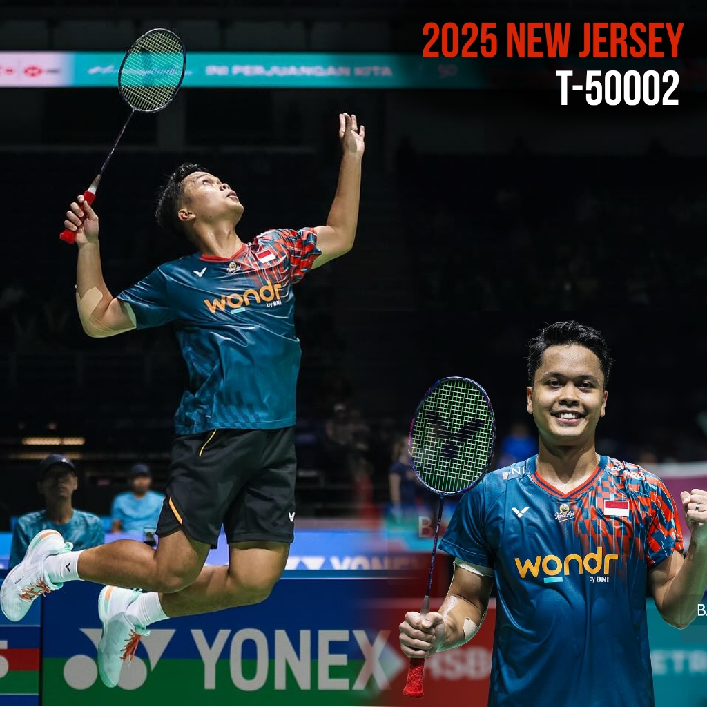 Jual Kaos Jersey Badminton Anthony Ginting Vic T-50002 Baru 2025, Baju ...