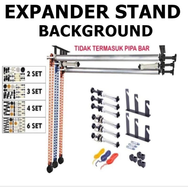 Jual Expander Set Background Bar Manual Stand Kain Layar Roller ...