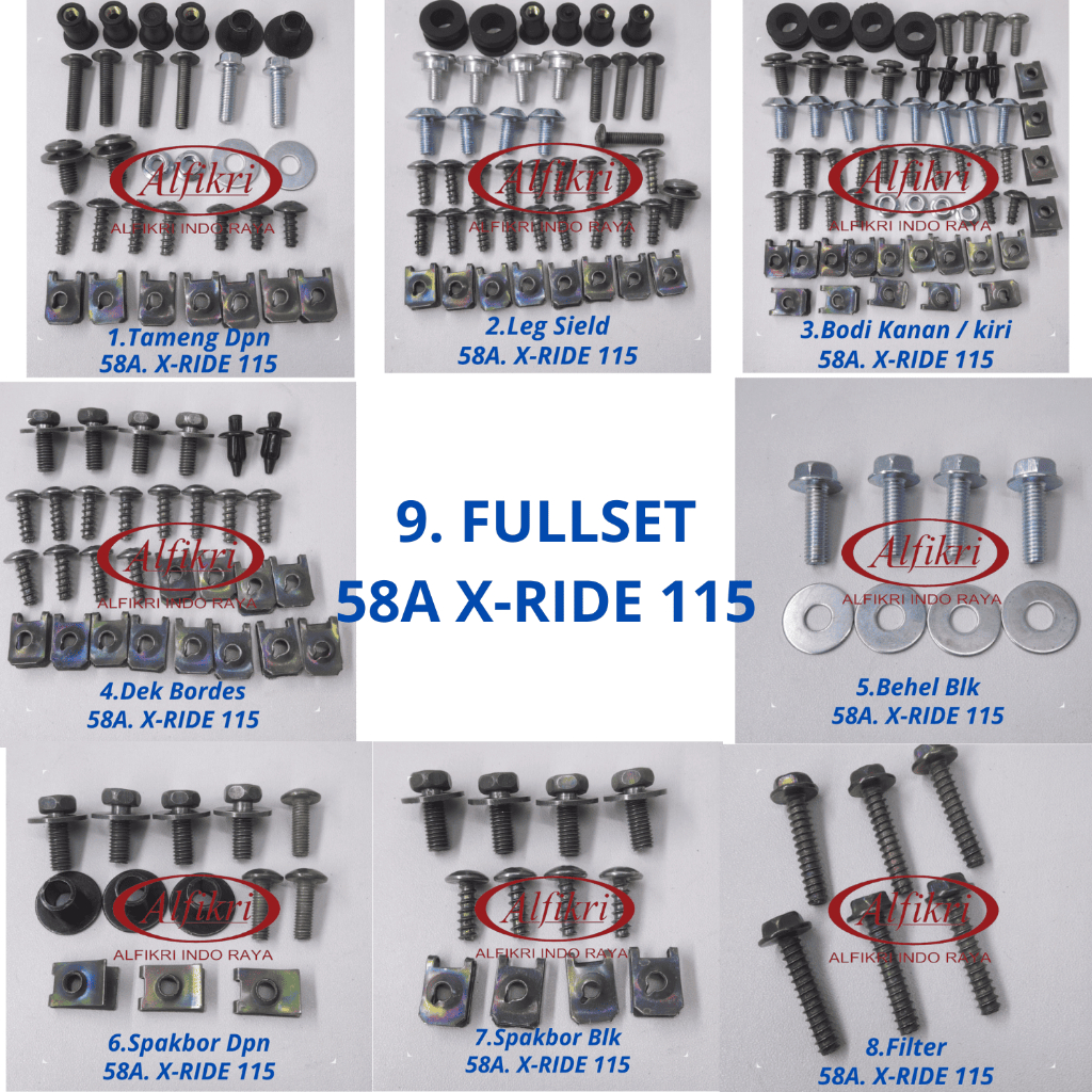 Jual 58A X-RIDE 115 Baut Lengkap Full Set Body Yamaha X-RIDE 115 / Baut ...