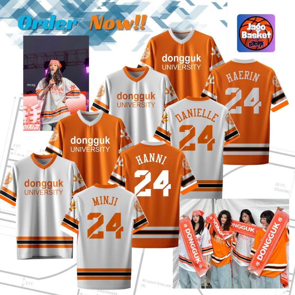 Jual Jersey Oversize Vintage Retro - Univerity Dongguk New Jeans - KPOP ...