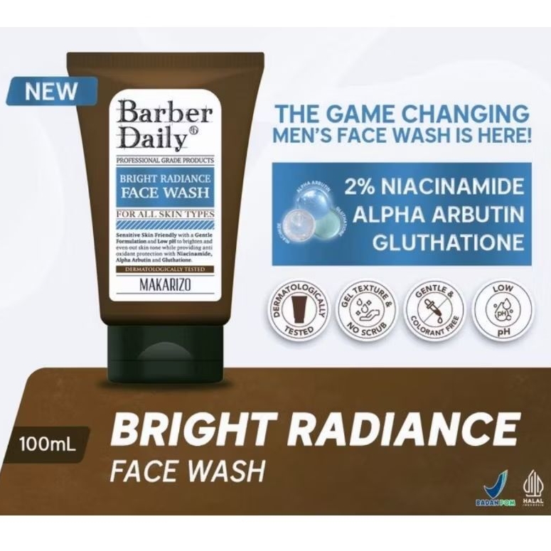 Jual Barber Daily Bright Radiance Facial Wash 100ml | Shopee Indonesia
