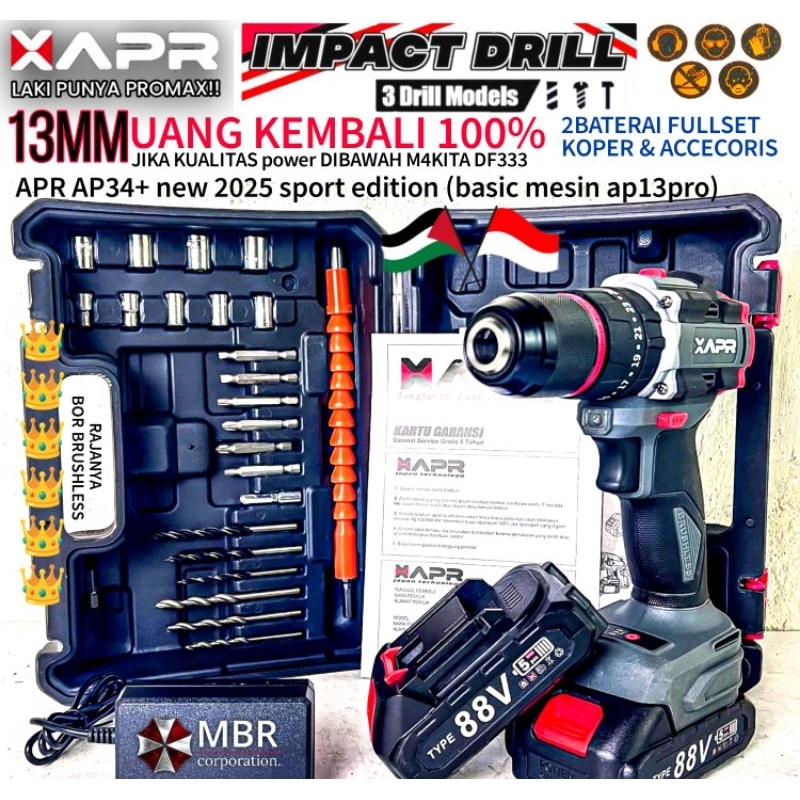 Jual PROMO COD TERBARU APR RAJA BOR impact drill BRUSHLESS TYPE AP34 ...