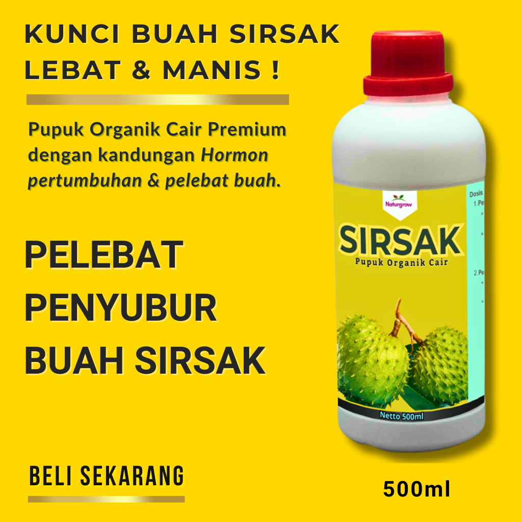 Jual Pupuk Booster buah/Pelebat Penyubur buah sirsak/Pupuk Organik Cair agar sirsak lebat besar ...