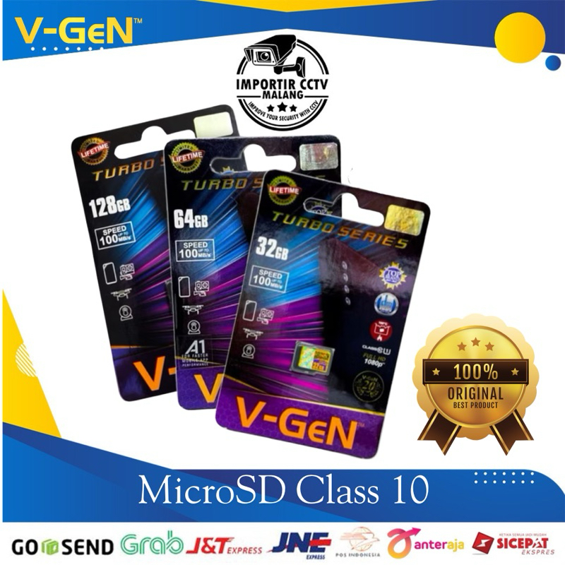 Jual VGEN Micro SD Turbo Series Class 10 100MB/s | Memory Card | 128GB ...