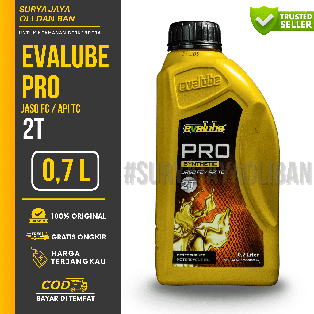 Jual Oli Sepeda Motor 2 Tak Evalube 2T Pro Synthetic LS 700 mL 100% ...