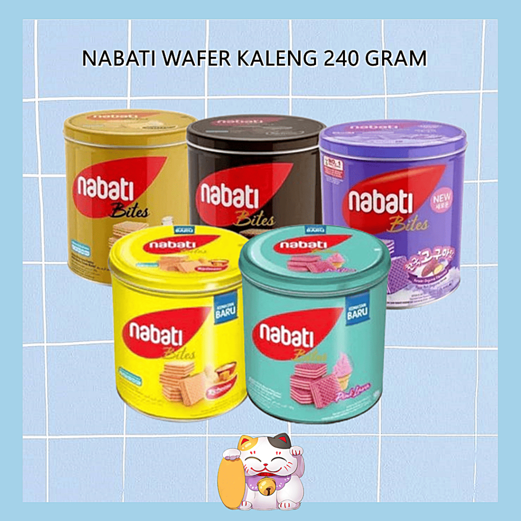 Jual Nabati Wafer Kaleng 240gr / Nabati Kaleng Keju Coklat Biskuit ...