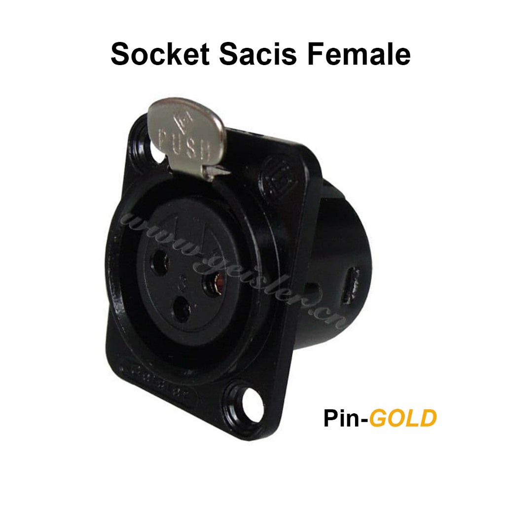 Jual Geisler Socket Sasis Female/Cewek Pin Gold -JAck Audio Connector ...