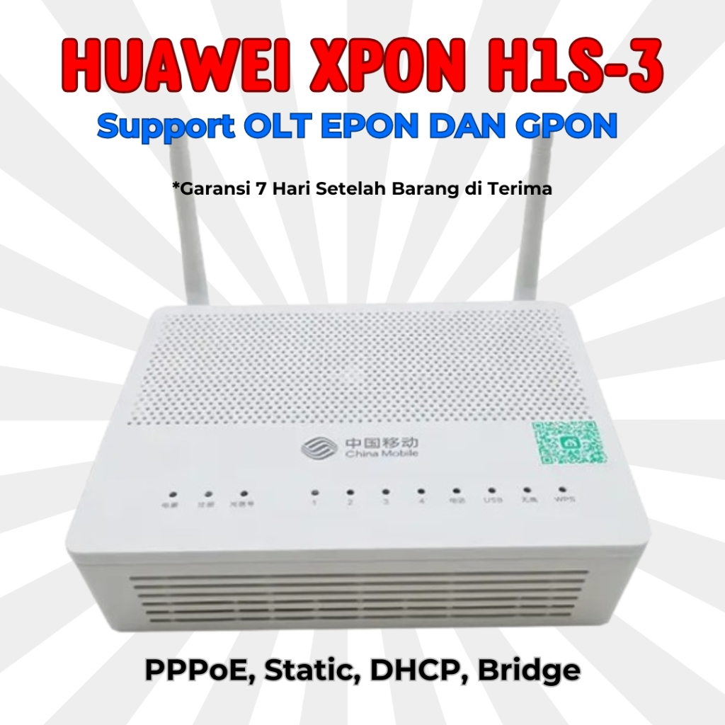 Jual HUAWEI H1S-3 ONU XPON 1GE+3FE+1TEL+1USB+WIFI ANTENA EKSTERNAL ...