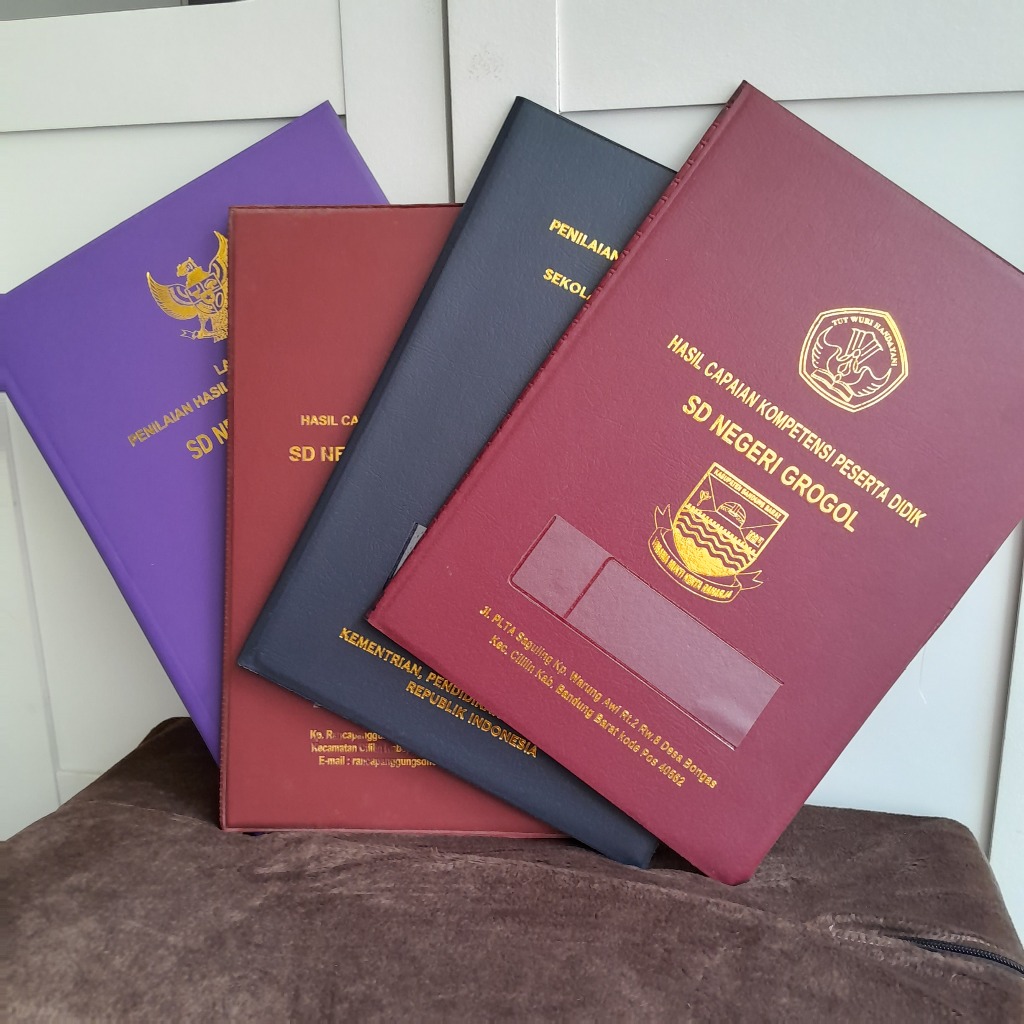 Jual Sampul Map Raport Custom Sablon DTF Atau Foil Emas | Shopee Indonesia