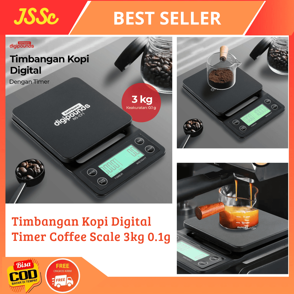 Jual Timbangan Kopi Digital Timer Coffee Scale 3kg 0.1g | Shopee Indonesia