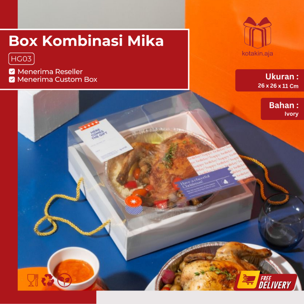 Jual Box Mika Transparan / Box Mika Handle Tali / Kotak Kue Mika / Box ...