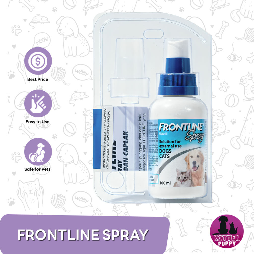 Jual Frontline Spray obat kutu & caplak DOGS & CATS 100ml | Shopee ...