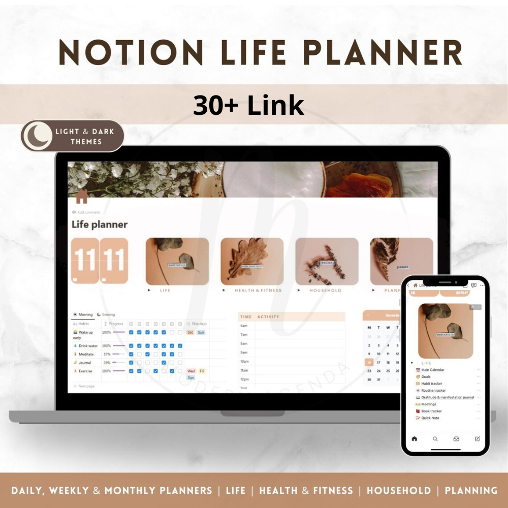 Jual Complete Life Planner Notion Template / Life Digital Planner ...