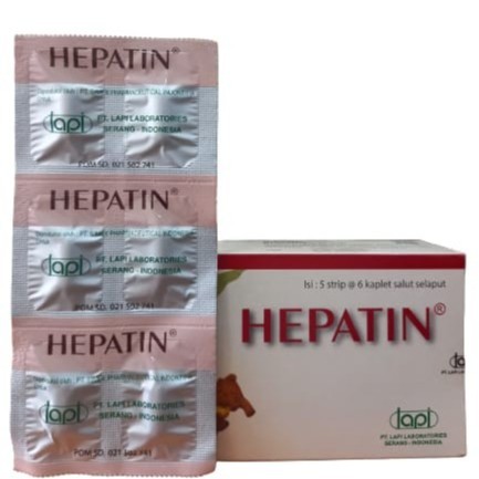 Jual HEPATIN STRIP ISI 6 TABLET - MENUNJANG DAN MELINDUNGI FUNGSI HATI ...