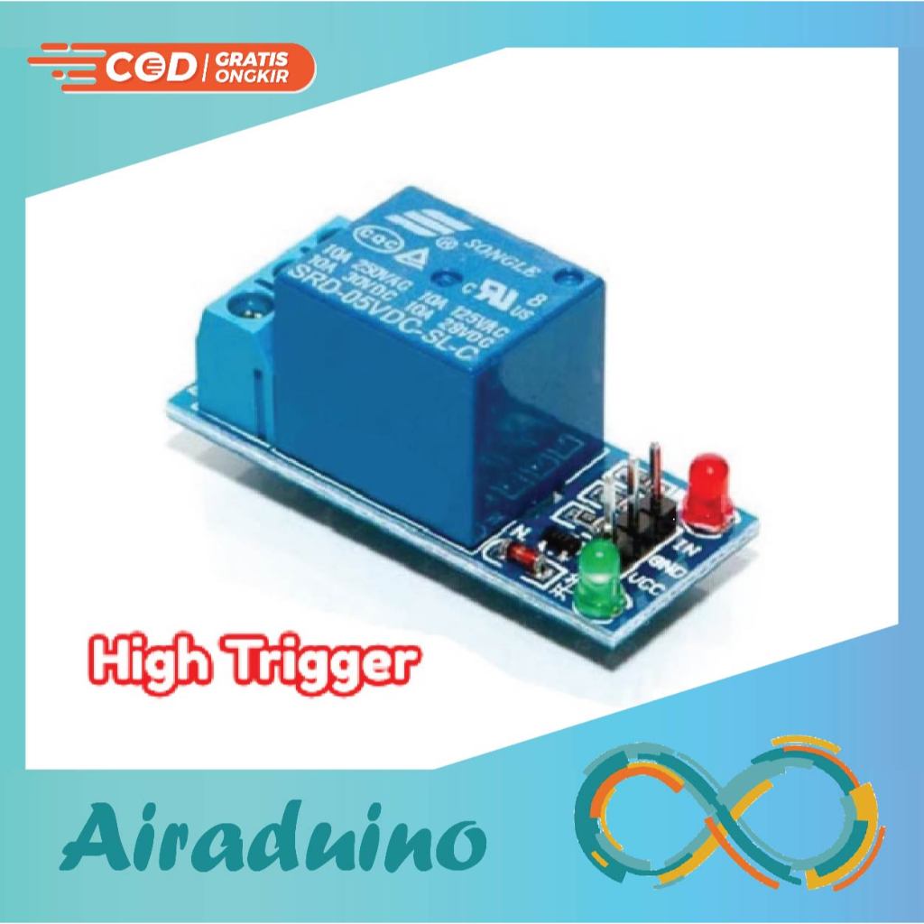 Jual Relay Driver 1 Channel High Trigger Modul Relay 5V 250VAC / 30VDC ...