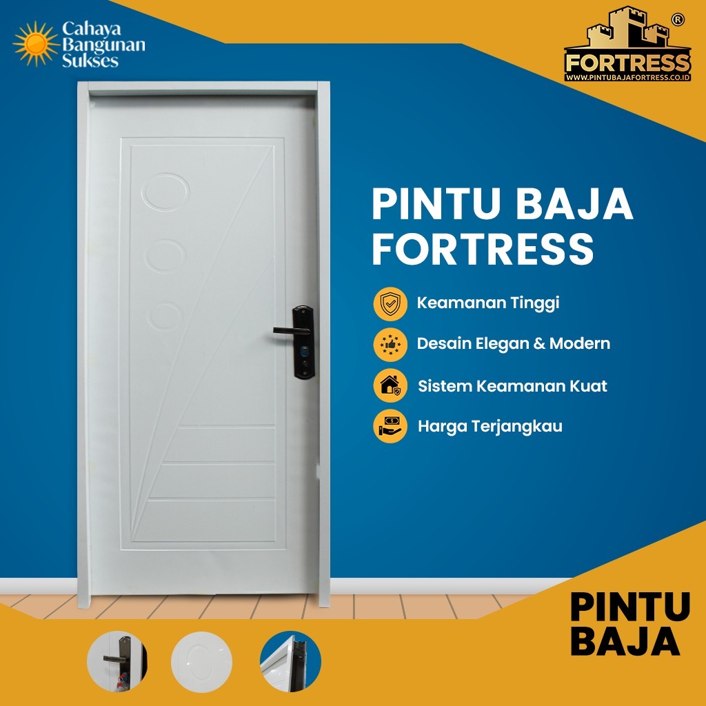 Jual (Packing Peti Kayu) PINTU BESI BAJA FORTRESS ORIGINAL 80X200 ...