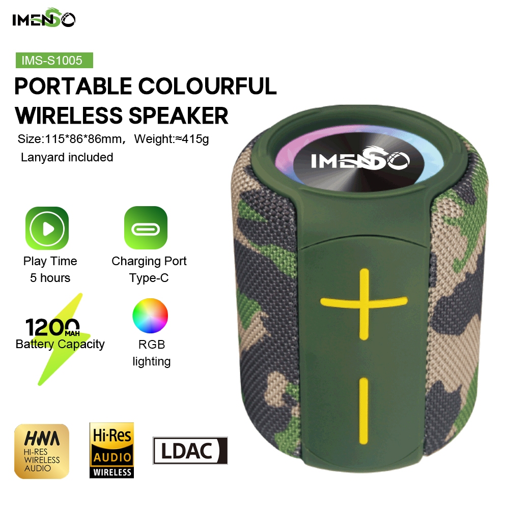 Jual IMENSO S1005 Speaker Bluetooth Super Bass 15W Bluetooth 5.3 Tahan ...