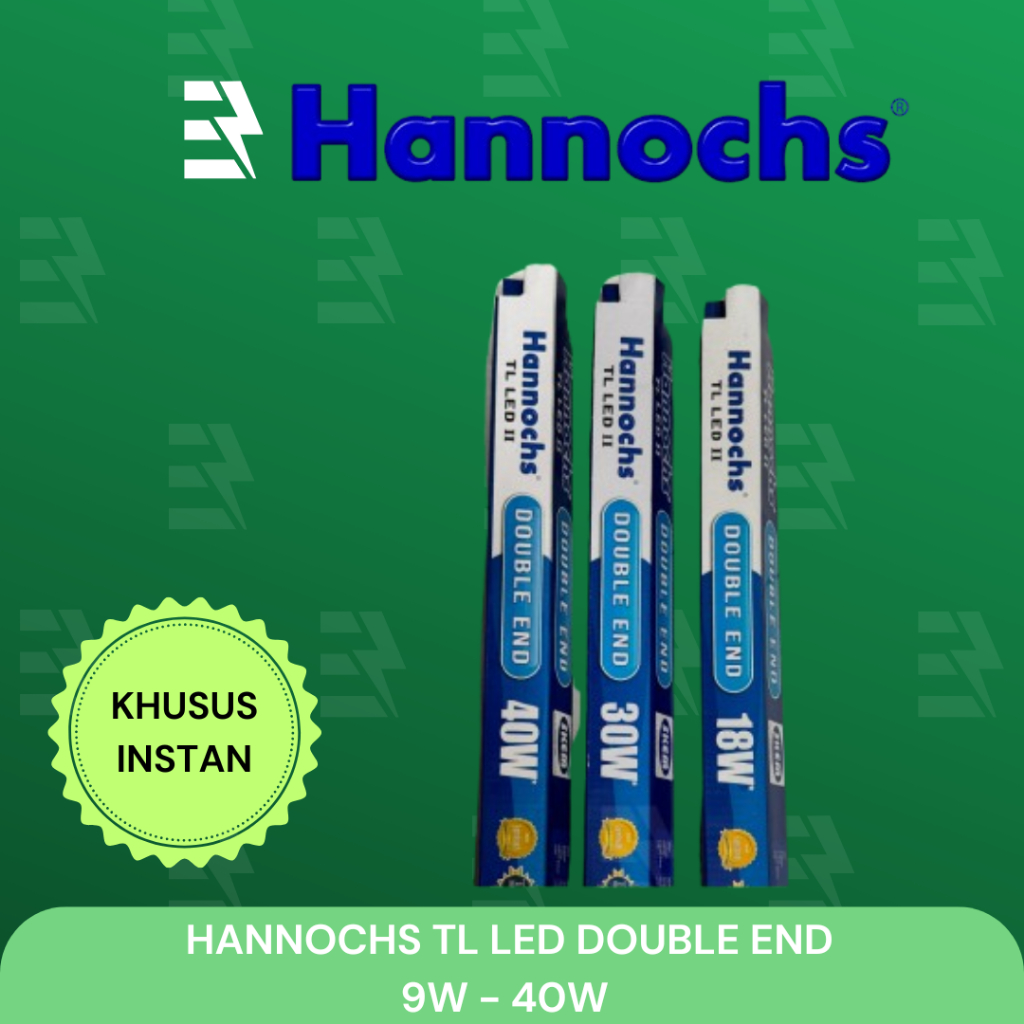 Jual ( Khusus pengiriman instan ) hannochs lampu tl led ii double end 9 ...