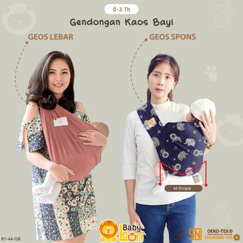 Jual BABY LEON Gendongan Bayi Geos Gendongan M Shape Gendongan Bayi ...