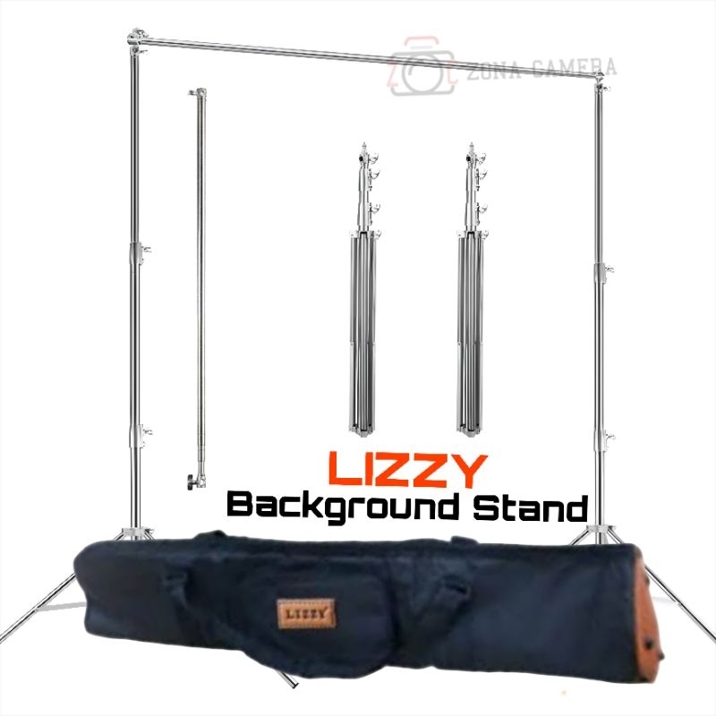 Jual Lizzy Surfer Stand Background 1 Bar Bisa diAdjust Foto Studio Kaki ...