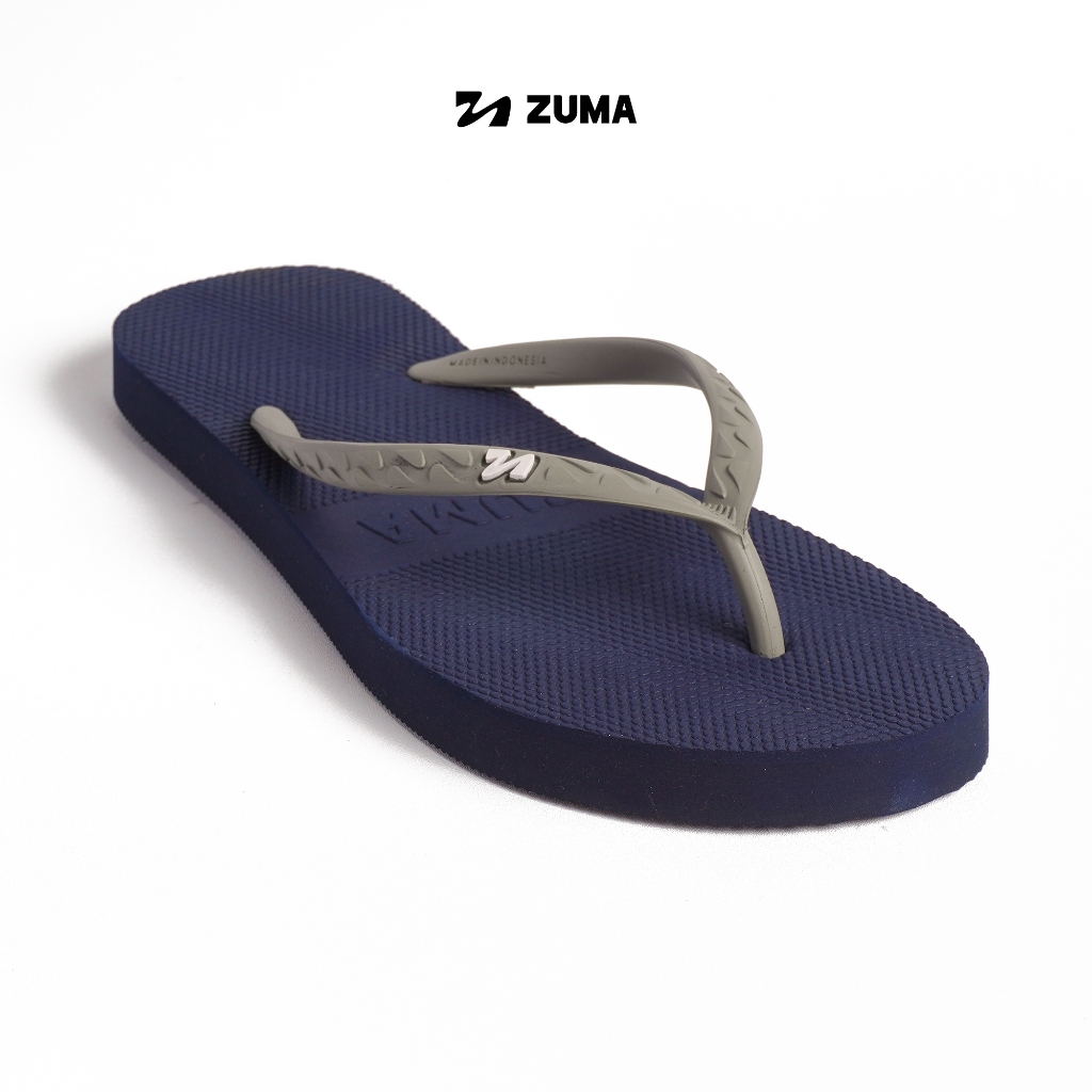 Jual Zuma Women Classic 23 Navy Grey, Sandal Jepit Wanita Karet Polos ...