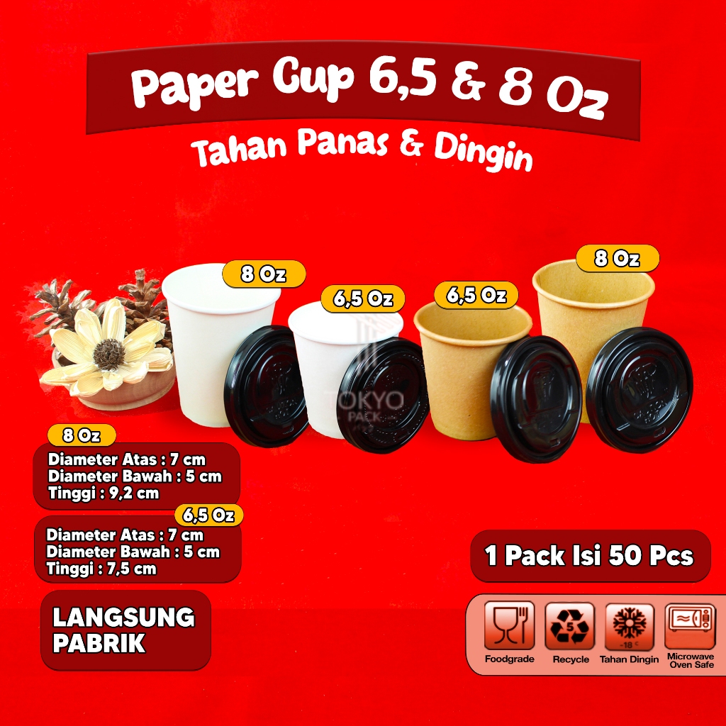 Jual Hot Paper Cup/ Gelas Kertas Minuman Panas / Paper Cup Polos PREMIUM | Shopee Indonesia