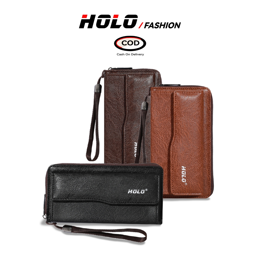 Jual HOLO Dompet Pria Kulit Premium Dompet Panjang Dompet hp dan uang ...