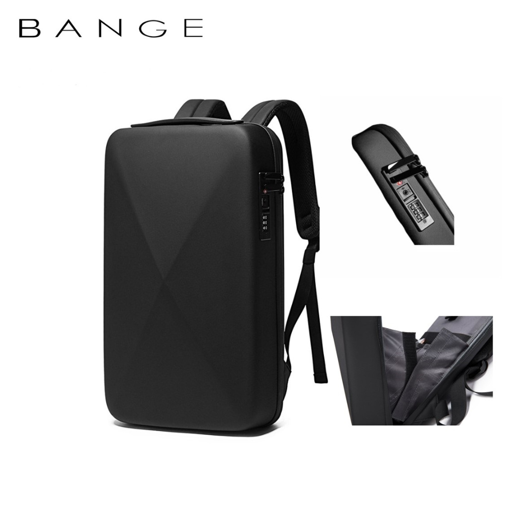 Jual BANGE BG22092 Tas Laptop Backpack 15.6" Hardcase Hardshell Lock ...