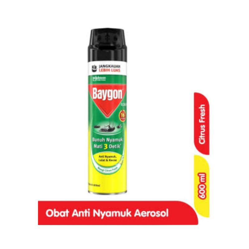 Jual Baygon Aerosol Citrus Fresh 600ml | Shopee Indonesia