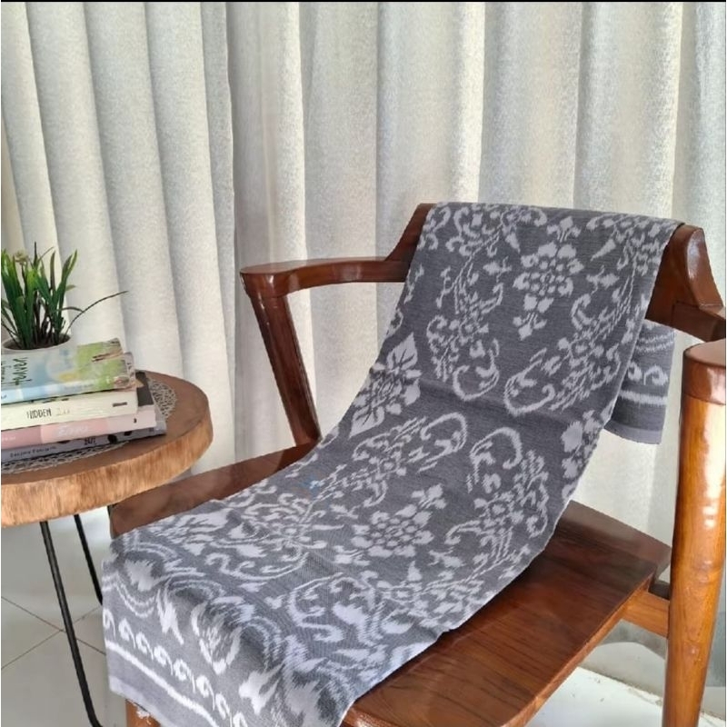 Jual KAIN TENUN ENDEK CSM BALI WARNA SOFT ABU / KAIN ENDEK DOBLE IKAT ...