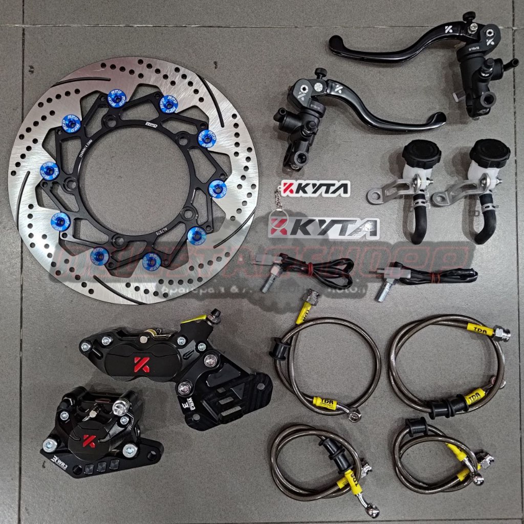 Jual Paketan Master Rem KTC Kyta kytaco Full set 7nb Kanan kiri Radial + Kaliper Depan 4 piston ...