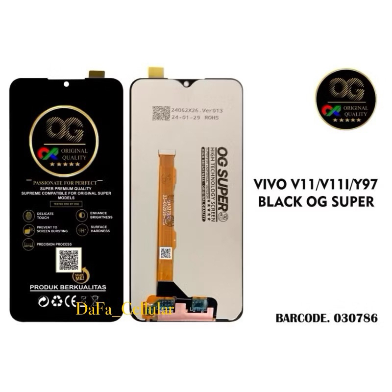 Jual [ORI OG] LCD VIVO V11 / V11I / Y97 FULLSET BLACK | Shopee Indonesia