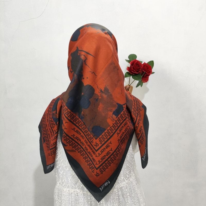 Jual Hijab Segi Empat Motif Terbaru lasercut Teracota Merah Bata ...