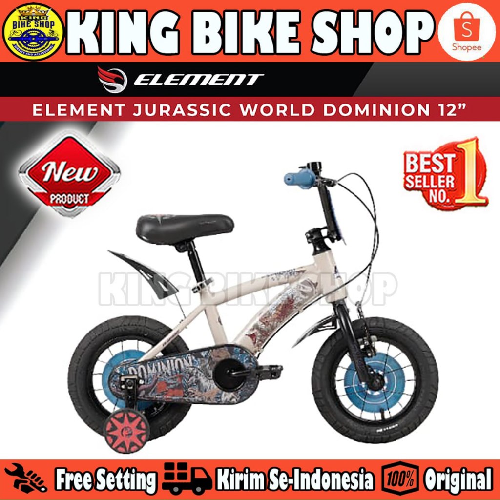 Jual Sepeda Anak Laki BMX ELEMENT JURASSIC WORLD DOMINION Ukuran 12 16 18 Inch Usia 2-8 Tahun ...